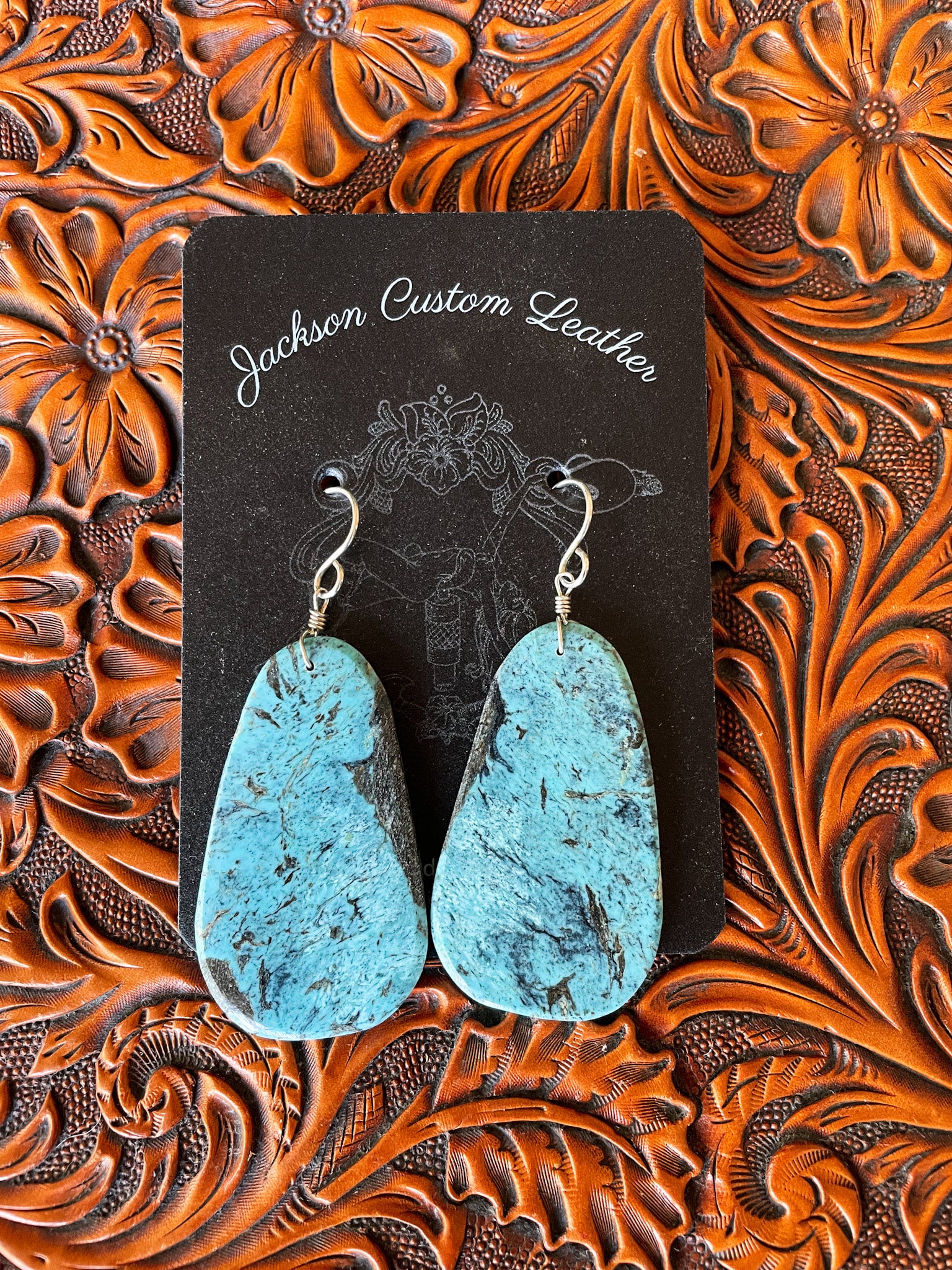 Round Turquoise Slabs | Jackson Custom Leather